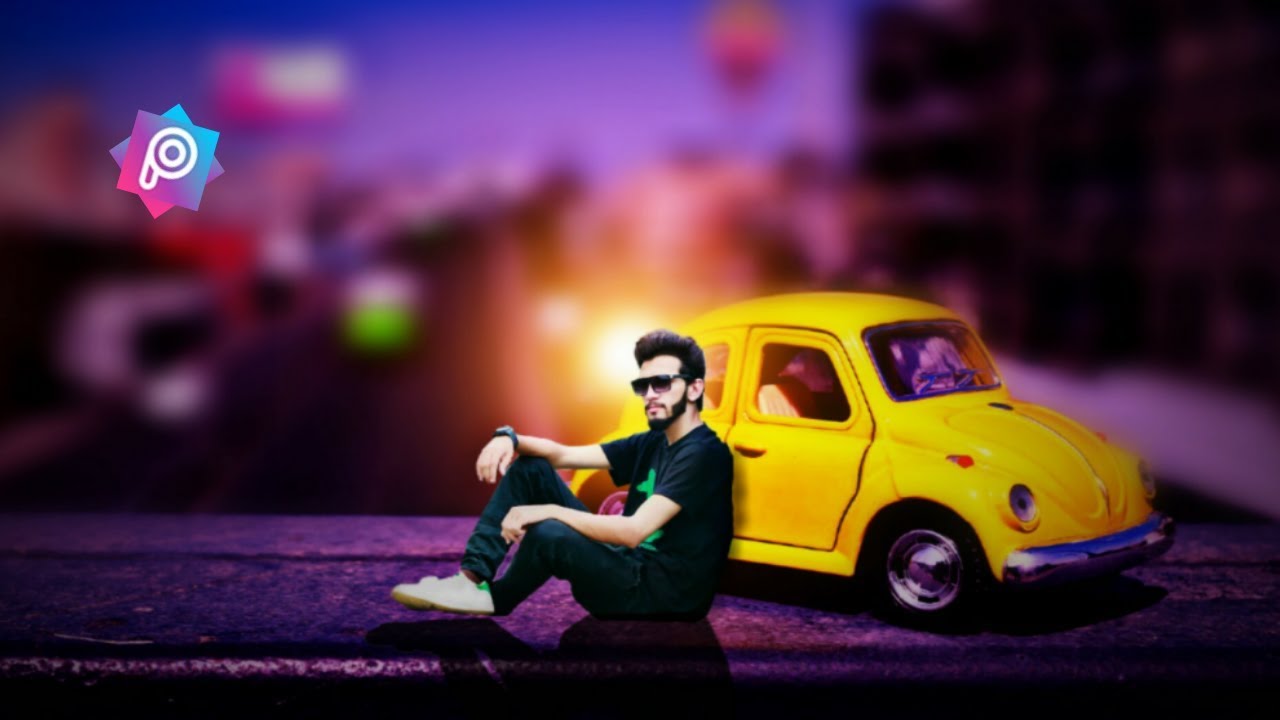 PicsArt Editing Tutorial Alone Boy Sitting On Car Photo Manipulation ...