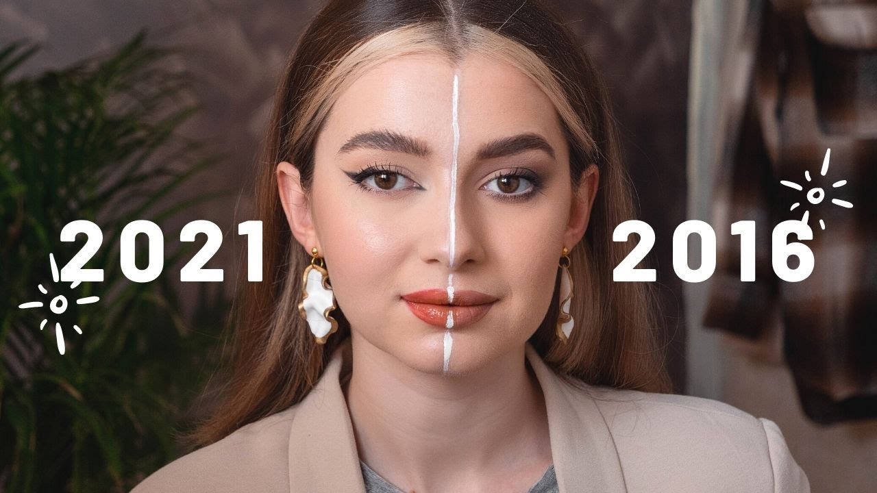 2016 vs 2021 makeup // cum s-au schimbat trendurile in 5 ani - YouTube