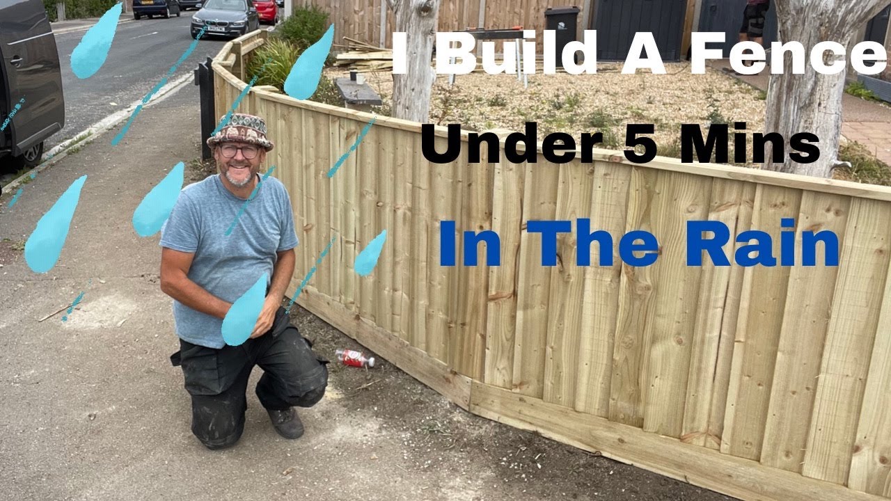 I build A Fence In Under 5 Mins In The Rain - YouTube