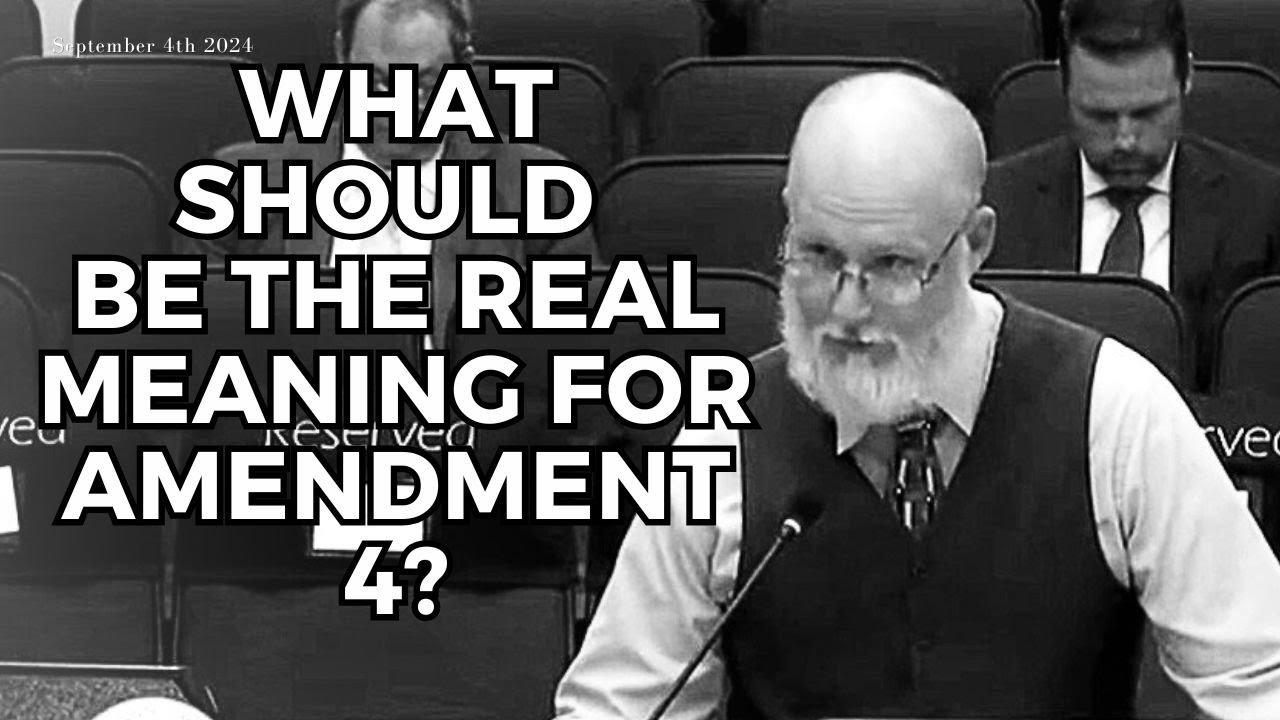 What Should Be the Real Meaning for Amendment 4? - YouTube