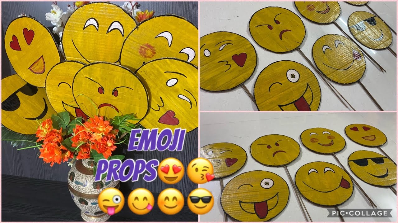 Party props Emoji/smiley photo booth props/Birthday decoration idea ...