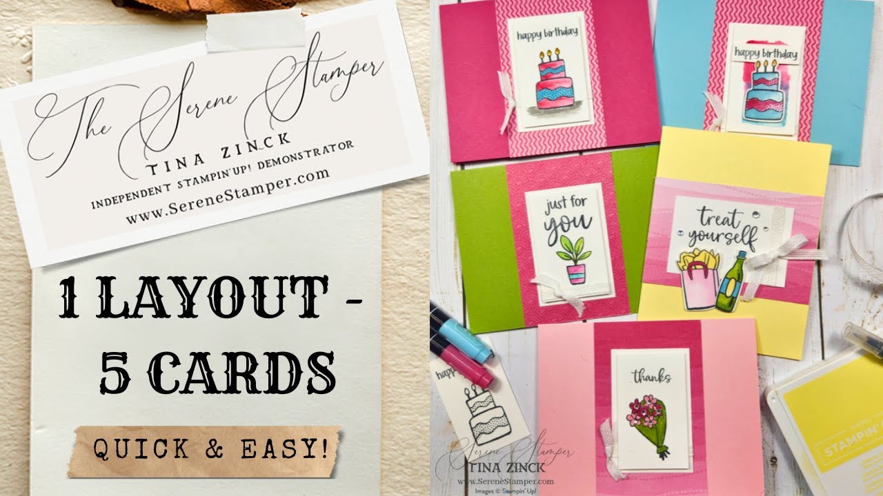 Quick & Easy Cards for Beginners | 1 Stamp Set, 1 Layout, 5 Designs ...