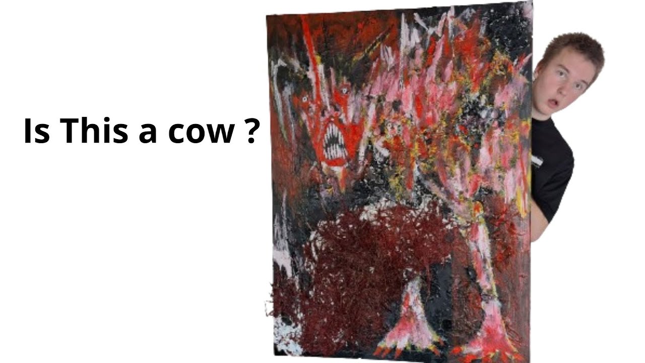 painting a cow. mooooo!!!! - YouTube
