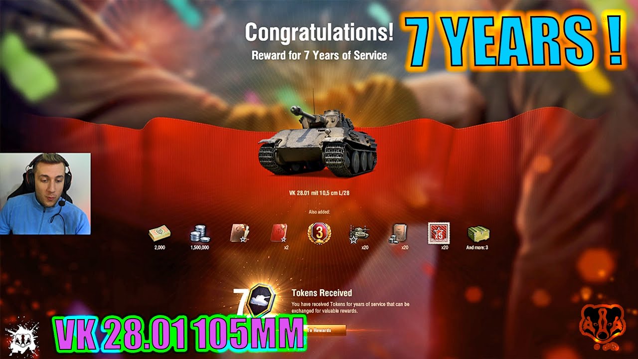7 YEARS PLAYING WORLD OF TANKS - WHAT DO YOU GET? VK 28.01 105MM ...
