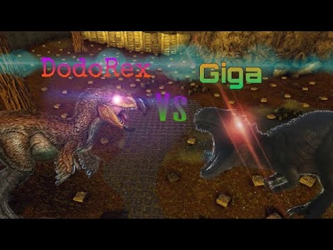 Dodorex Vs giganotosaurus\T rex | Ark survival evolved |Ark battles ...