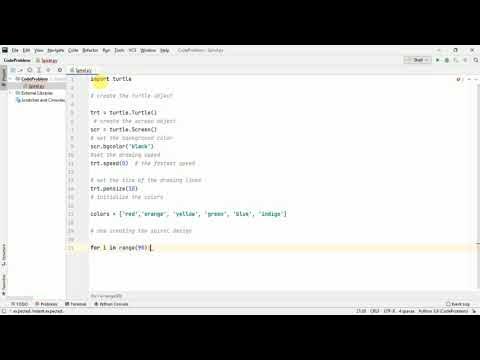Python Turtle : Rainbow 🌈 Spiral | Python Programming | CODE PROBLEM ...