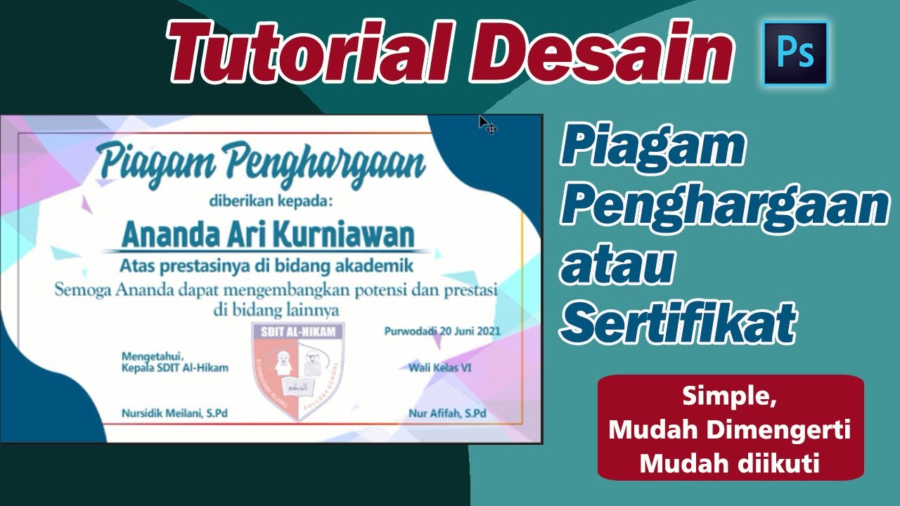 Cara Membuat Desain Piagam atau Sertifikat di Adobe Photoshop ...