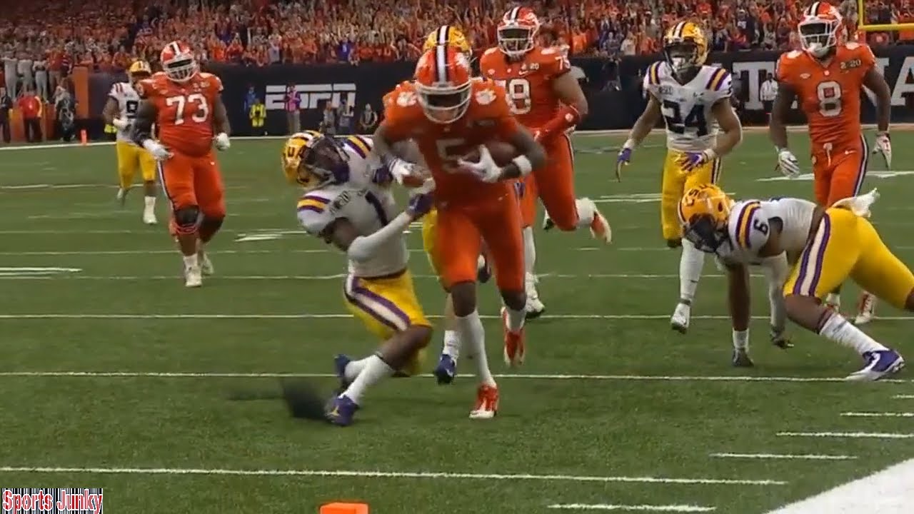 Clemson WR Tee Higgins Bulldozes His Way For A 36-Yard TD vs LSU (2019 ...