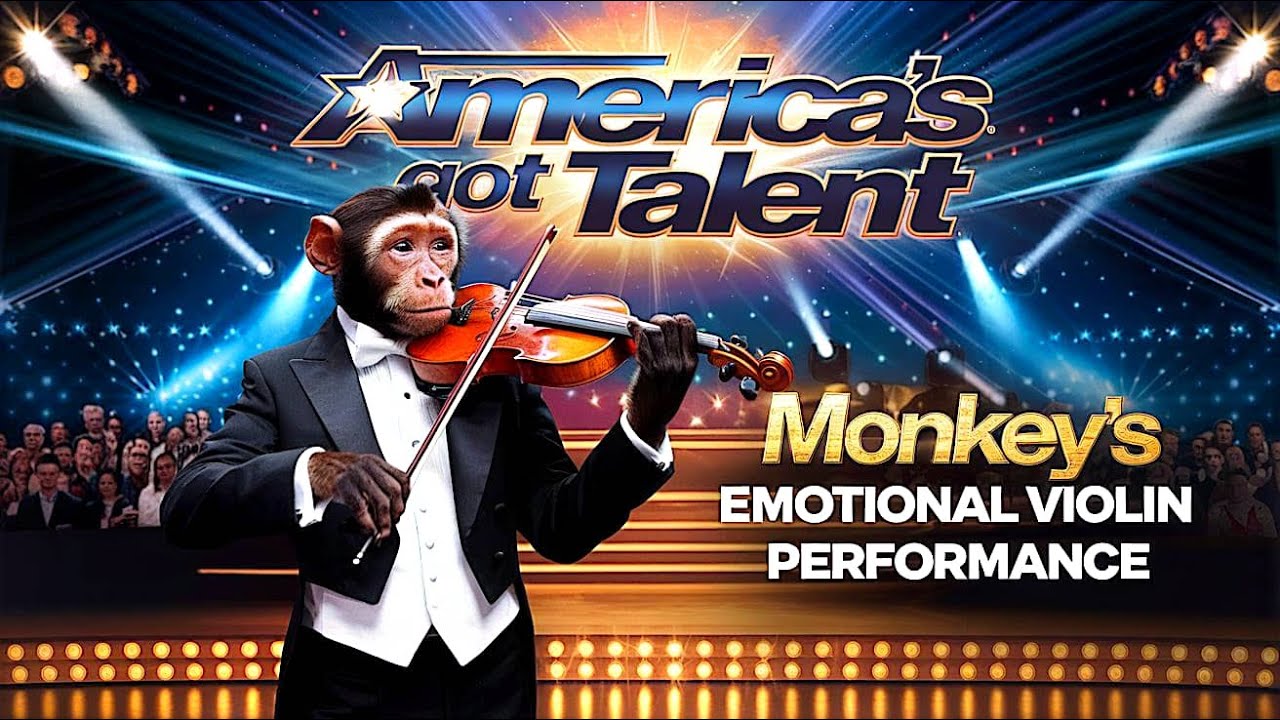 Emotional Monkey | America's Got Talent - Stuns the World with Violin ...