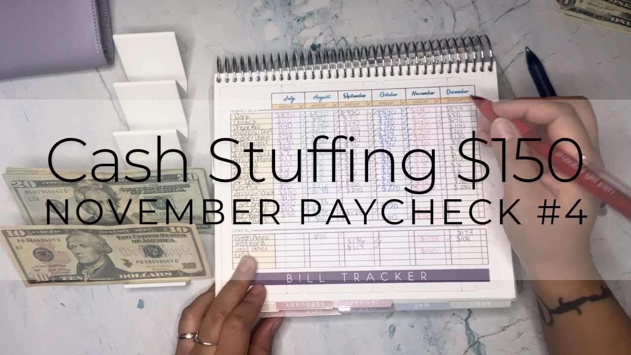 NOVEMBER PAYCHECK #4 | Cash Stuffing $150 | CD Ladder | Letter Bux ...