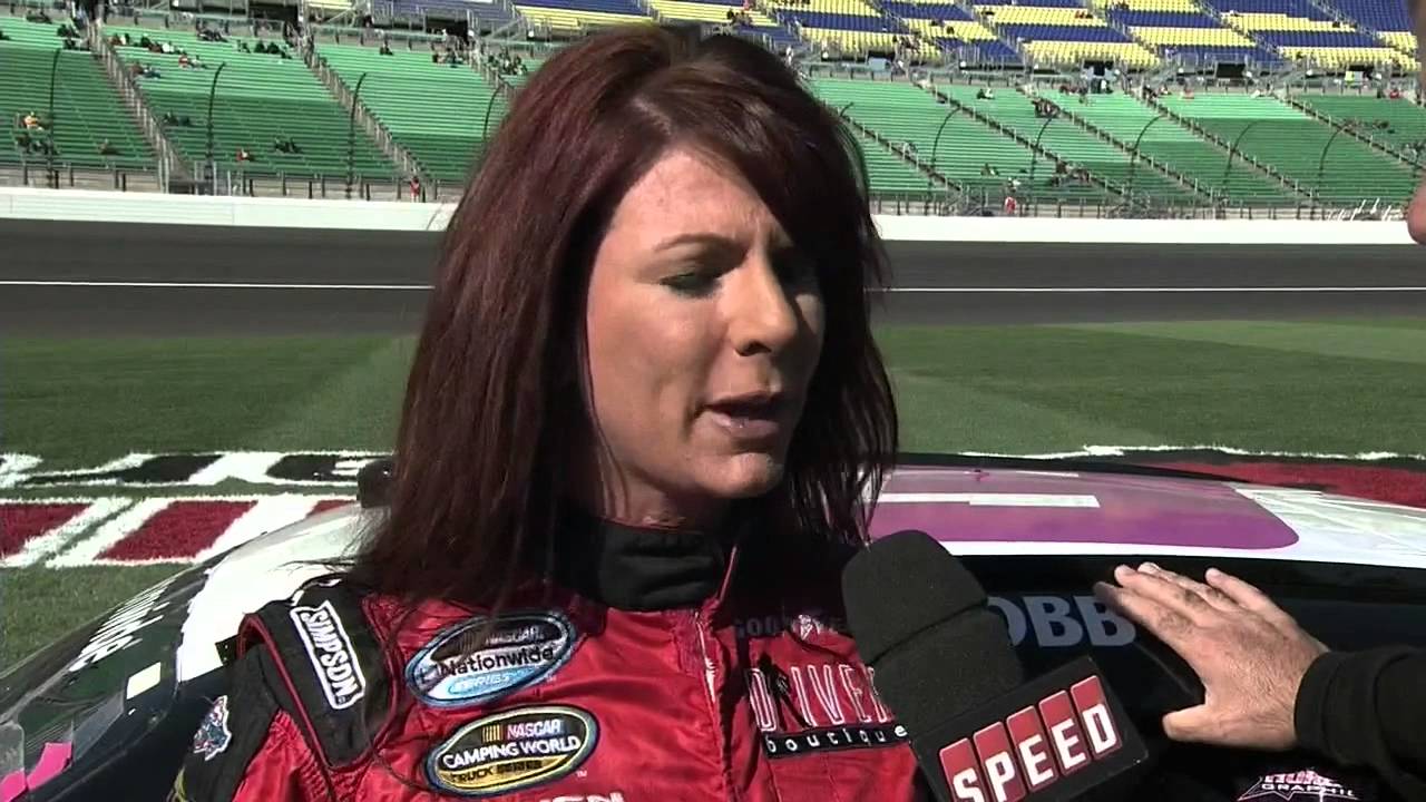 Jennifer Jo Cobb - Kansas Speedway NNS Pre Qual Interview - YouTube