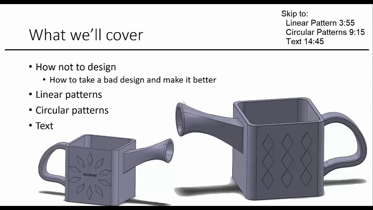 Intro to Solidworks: Lesson 3 Part 3 - YouTube