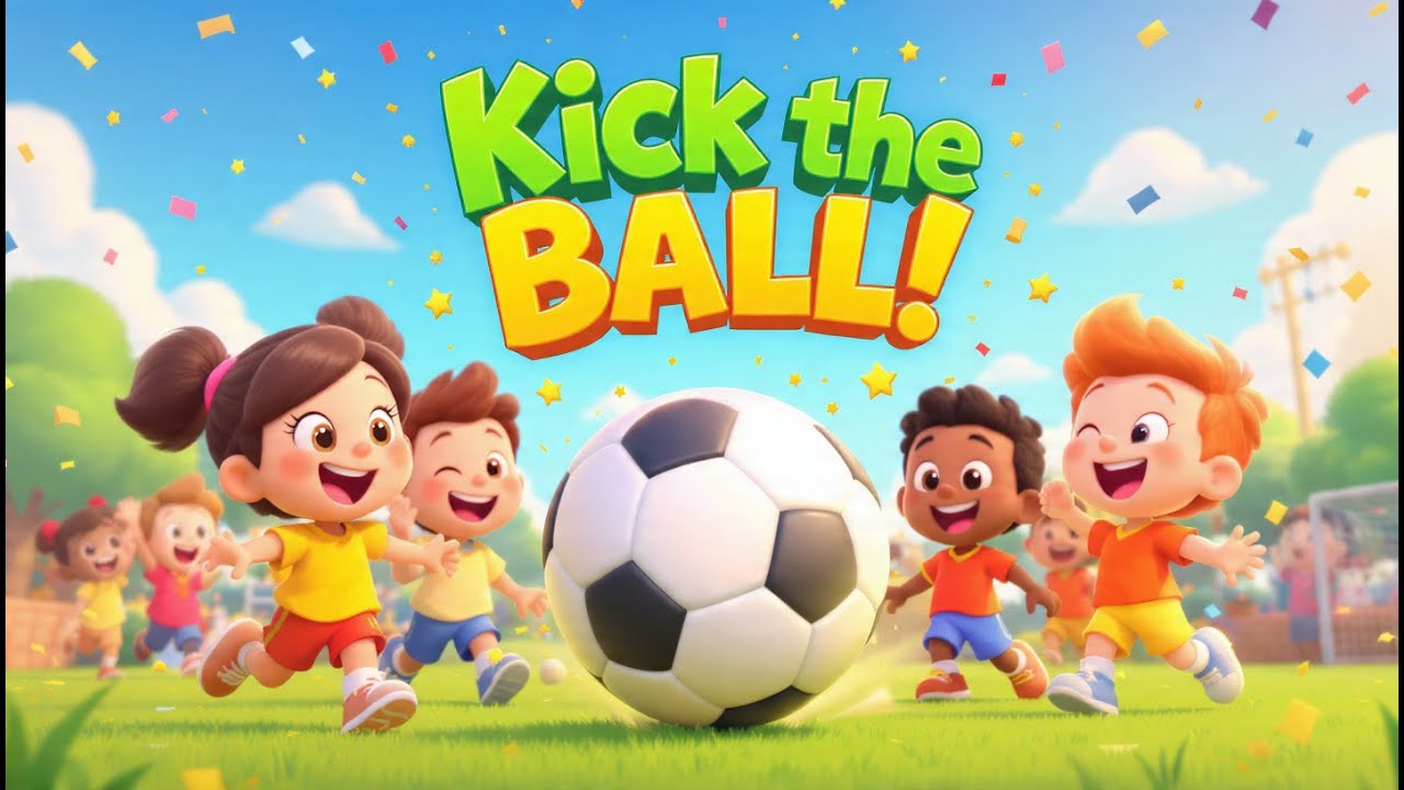 Kick the Ball | Fun Soccer Song for Kids | Teamwork & Playtime Dance ...