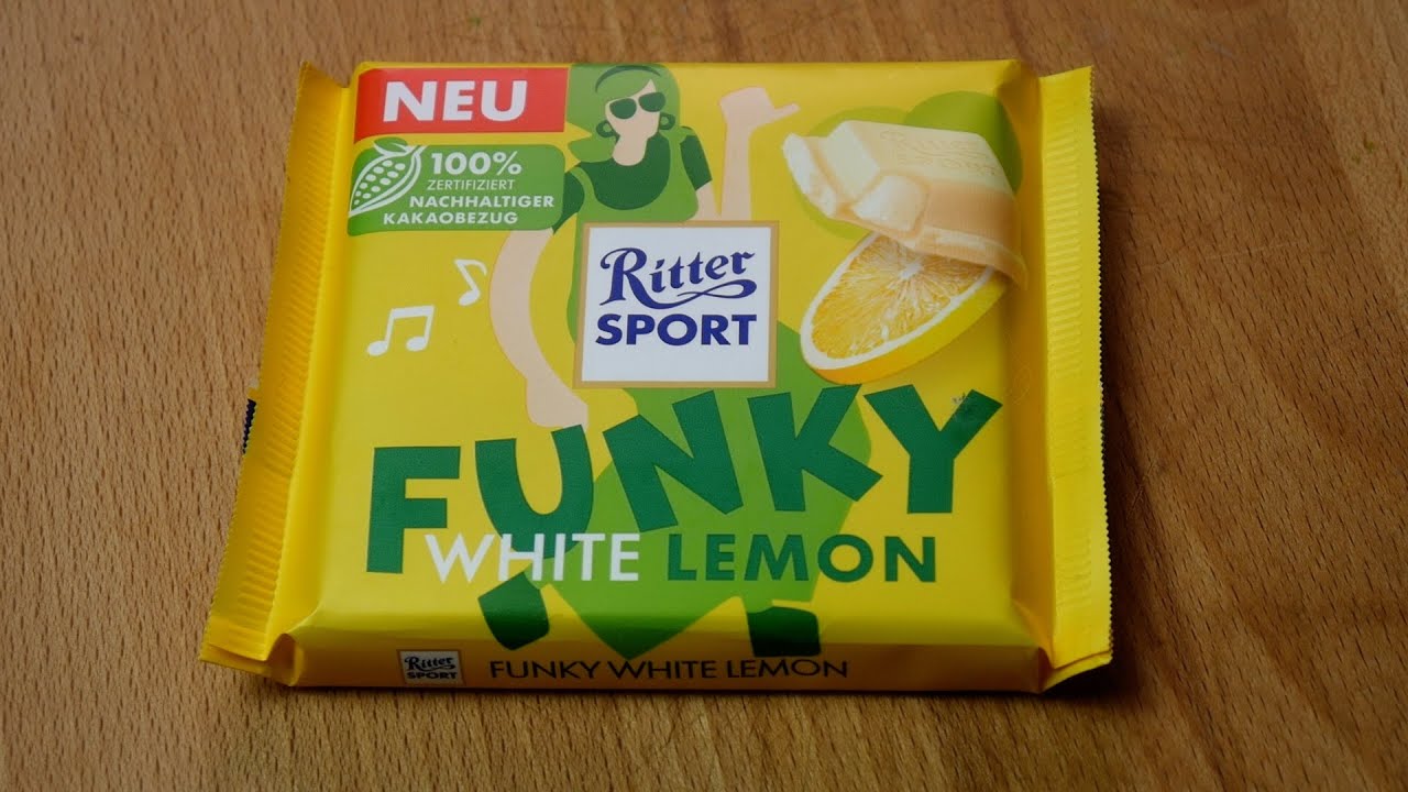 Ritter Sport Funky White Lemon 🍋 Wie schmeckt die neue Sorte ? 🍫 - YouTube