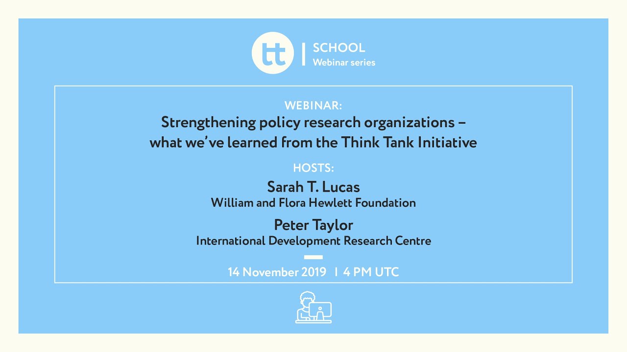 Webinar: What we’ve learned from the Think Tank Initiative - YouTube