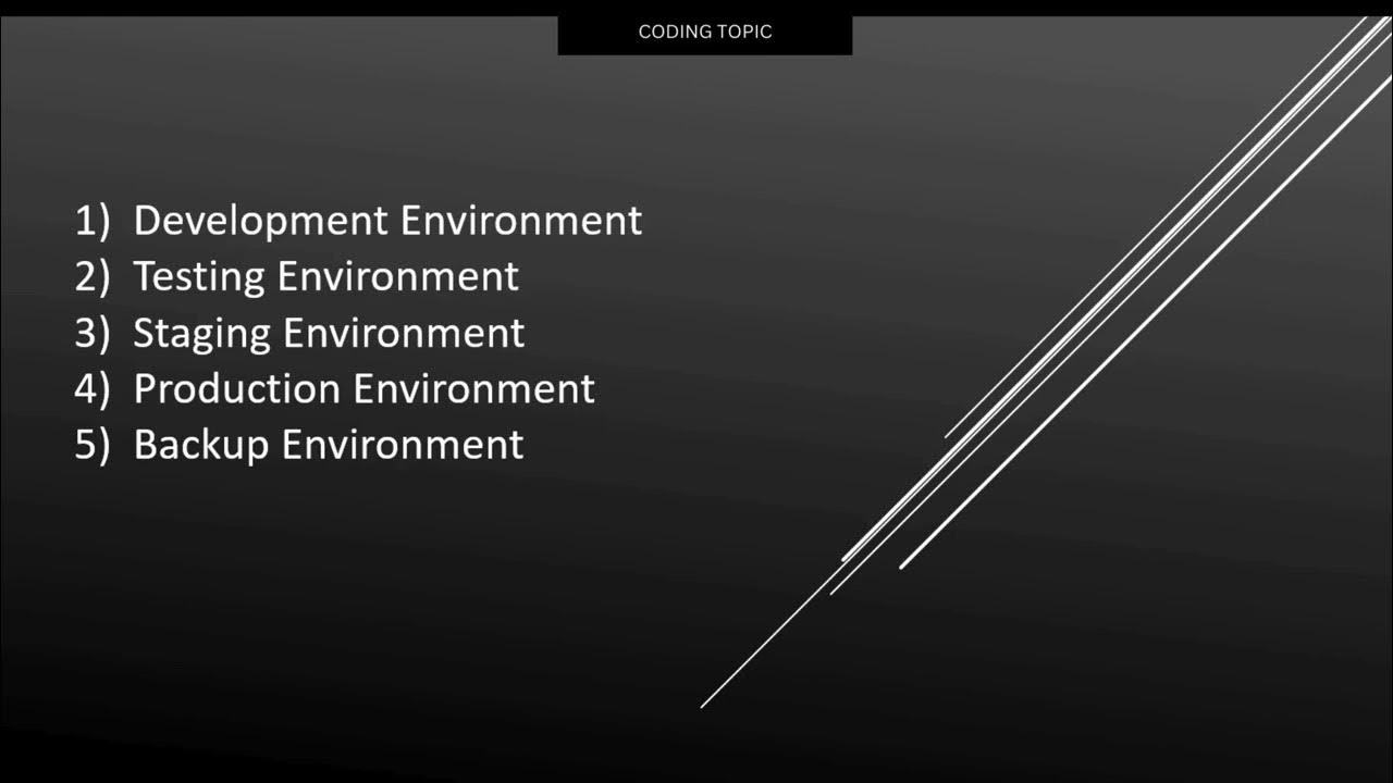 What are the 5 Software Development Environments? - YouTube