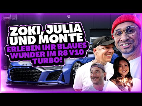 JP Performance - Zoki, Julia und Monte erleben ihr blaues Wunder im R8 V10 Turbo!