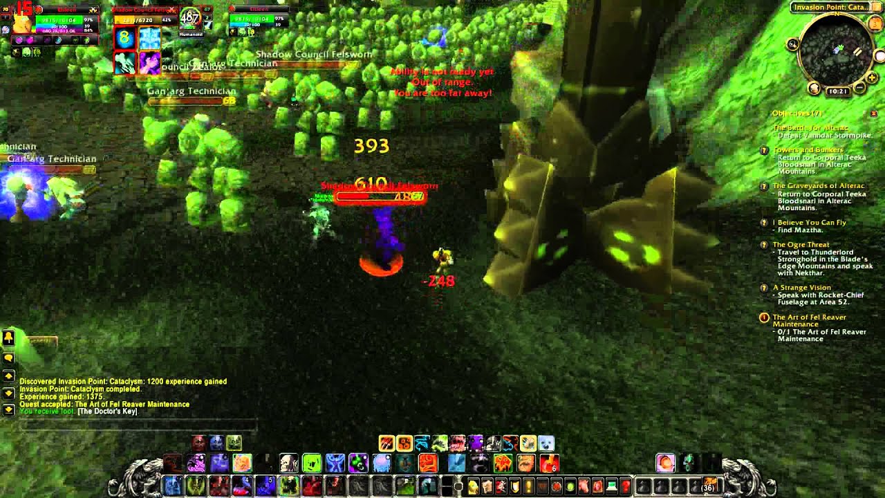 WoW Outland - The art of fel reaver maintenance - YouTube