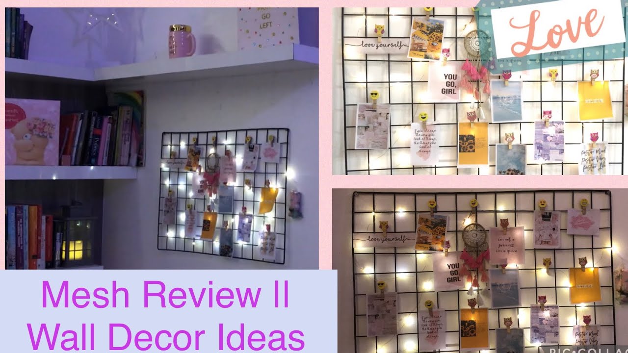 Mesh / Grid Review || How To Decorate A Mesh || Wall Decor - YouTube