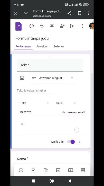 Gunakan fitur validasi jawaban di Google Form untuk buat token/password. #GoogleForm #Tutorial ...
