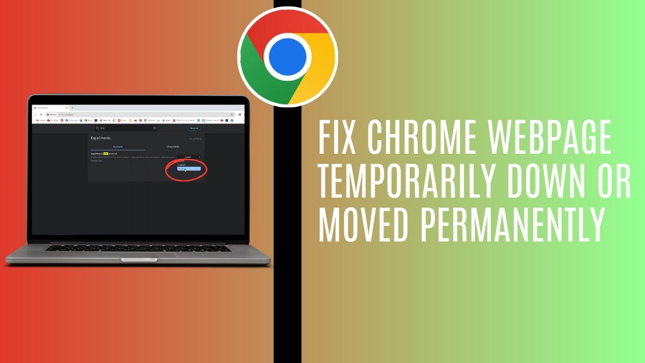 Fix Chrome Webpage Temporarily Down Or Moved Permanently On Windows ...