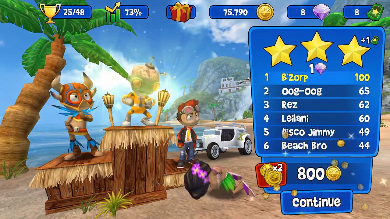 Beach Buggy Racing - Championship 100HP Grim Rod & B'Zorp - YouTube