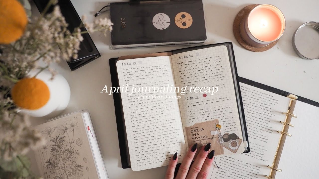 april 2024 journaling recap/flip-through | hobonichi, rings, traveler's ...