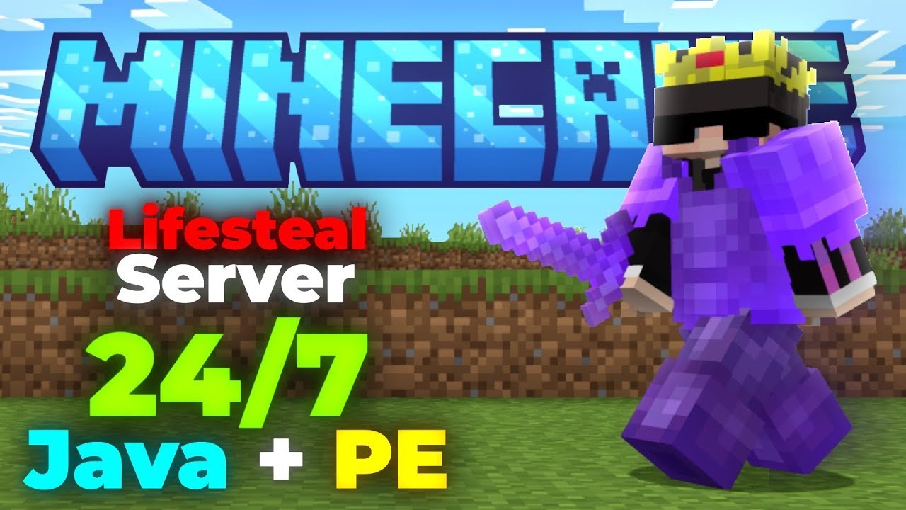 Minecraft public lifesteal smp free kit giveaway free to join java+pe ...