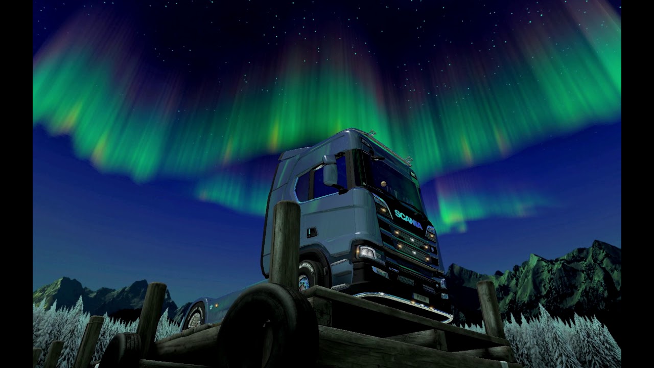 ETS2 "Northern Lights" event background - YouTube