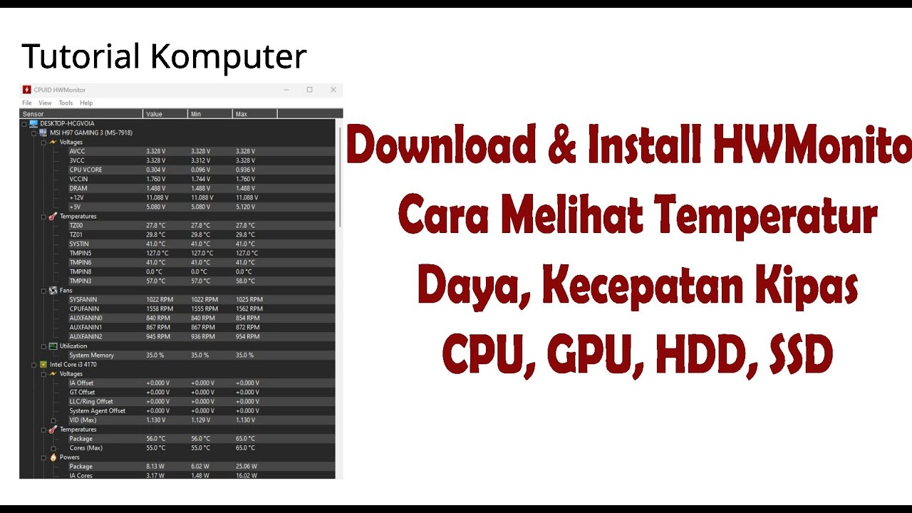 Tutorial Cara Download HWMonitor Untuk Melihat Temperatur Panas ...