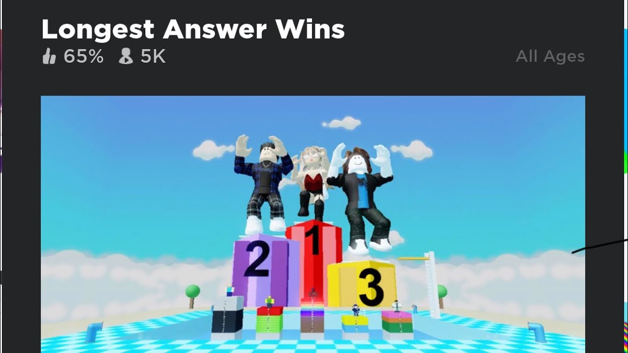 Longest answer wins - YouTube
