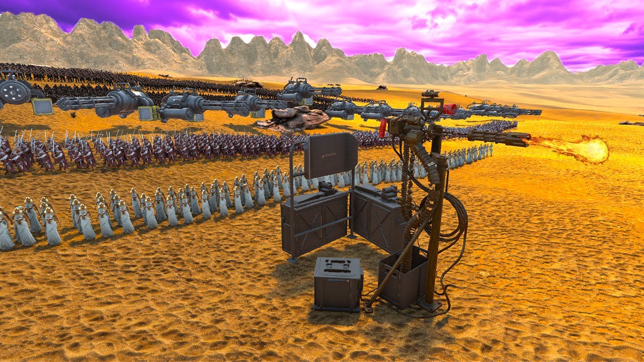 METRALHADORA MINIGUN, MINIGUN SNIPER & RAMBO VS 2.5 MILLION PYRAMID ...