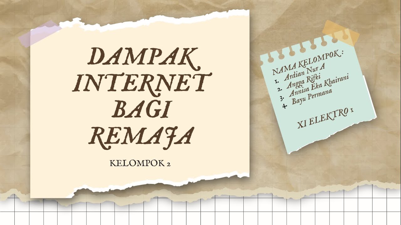 DAMPAK INTERNET BAGI KALANGAN REMAJA | Kelompok 2 {XI E1} PPT BAHASA ...