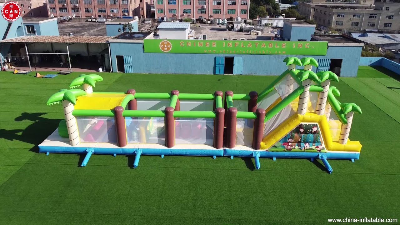 Inflatable Obstacle Course Removable Challenge Run (19m*3.8m*5.3m) from ...