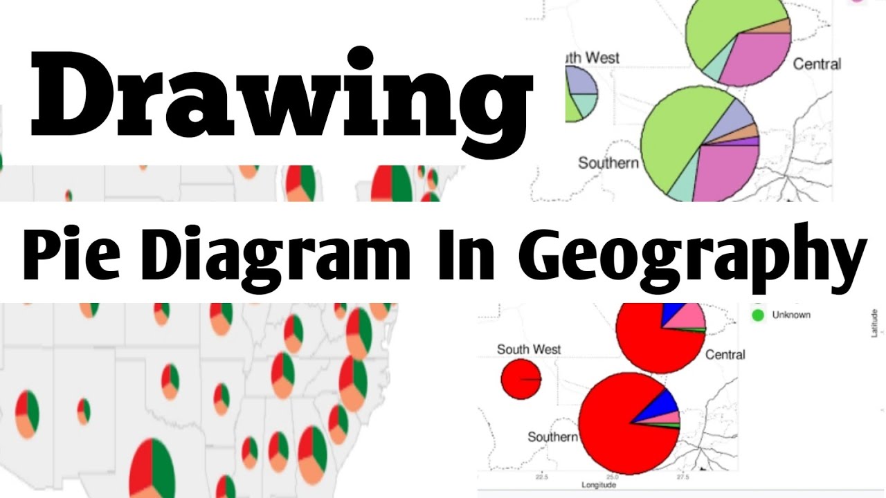 Pie Diagram Drawing /proportional circle diagram Drawing in geography# ...