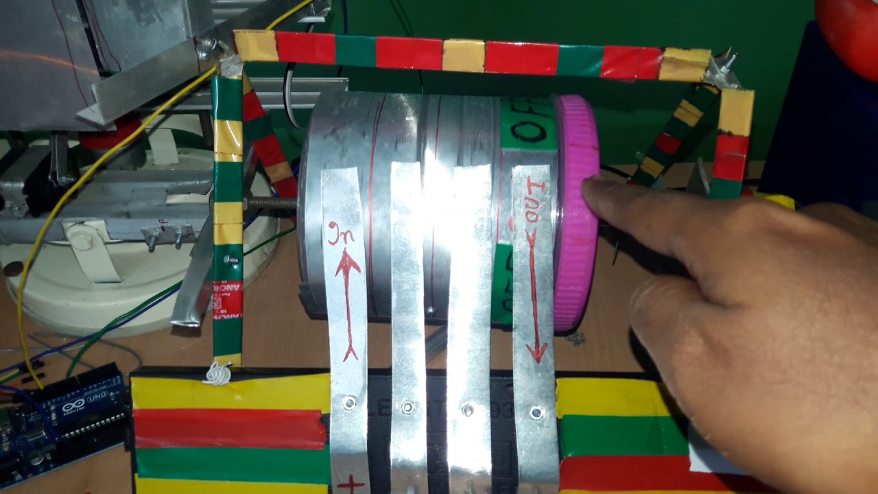 LED Blinking project without microcontroller |School project | rotating ...