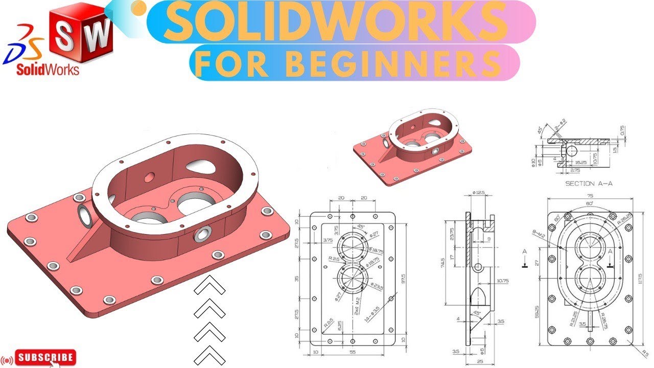Solidworks Tutorial for beginners exercise - YouTube