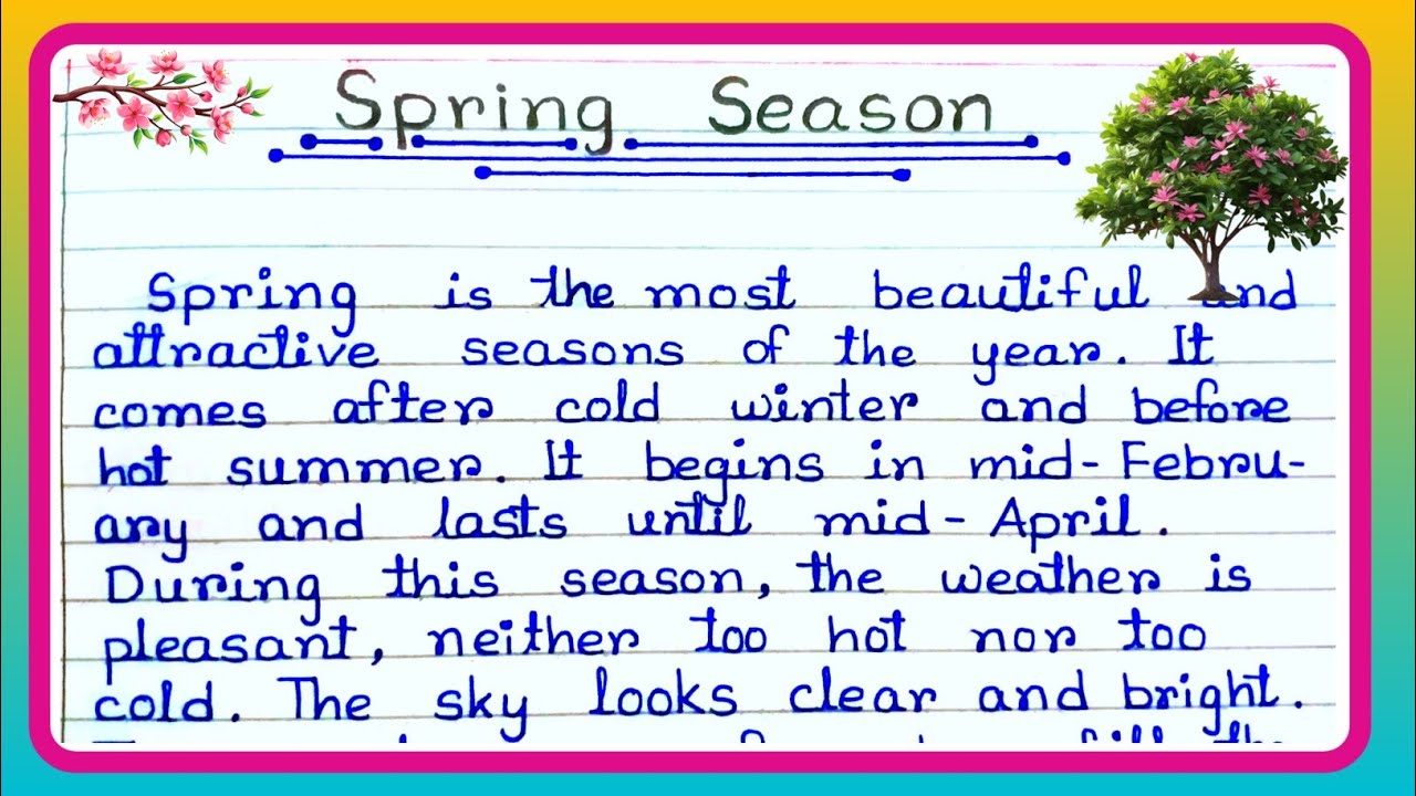 Essay On Spring Season In English || Spring Season Essay In English ...