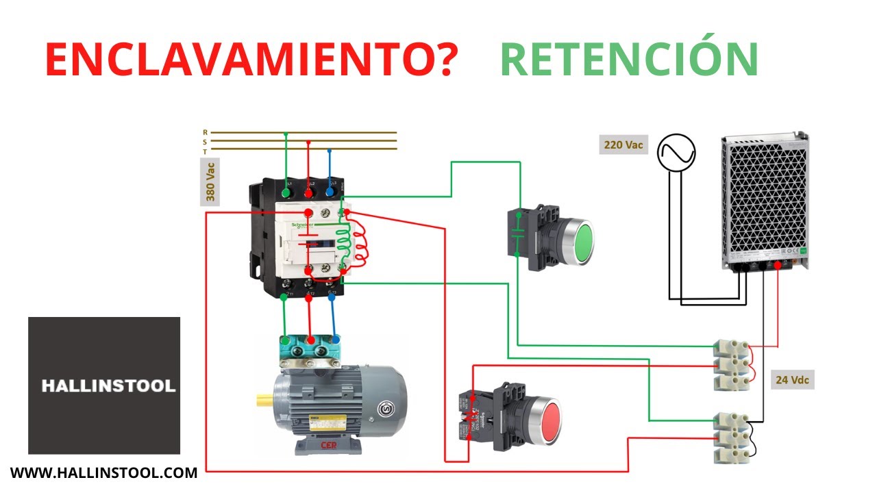 💡LOGICA CABLEADA: Arranque de Motor Trifásico con enclavamiento - YouTube