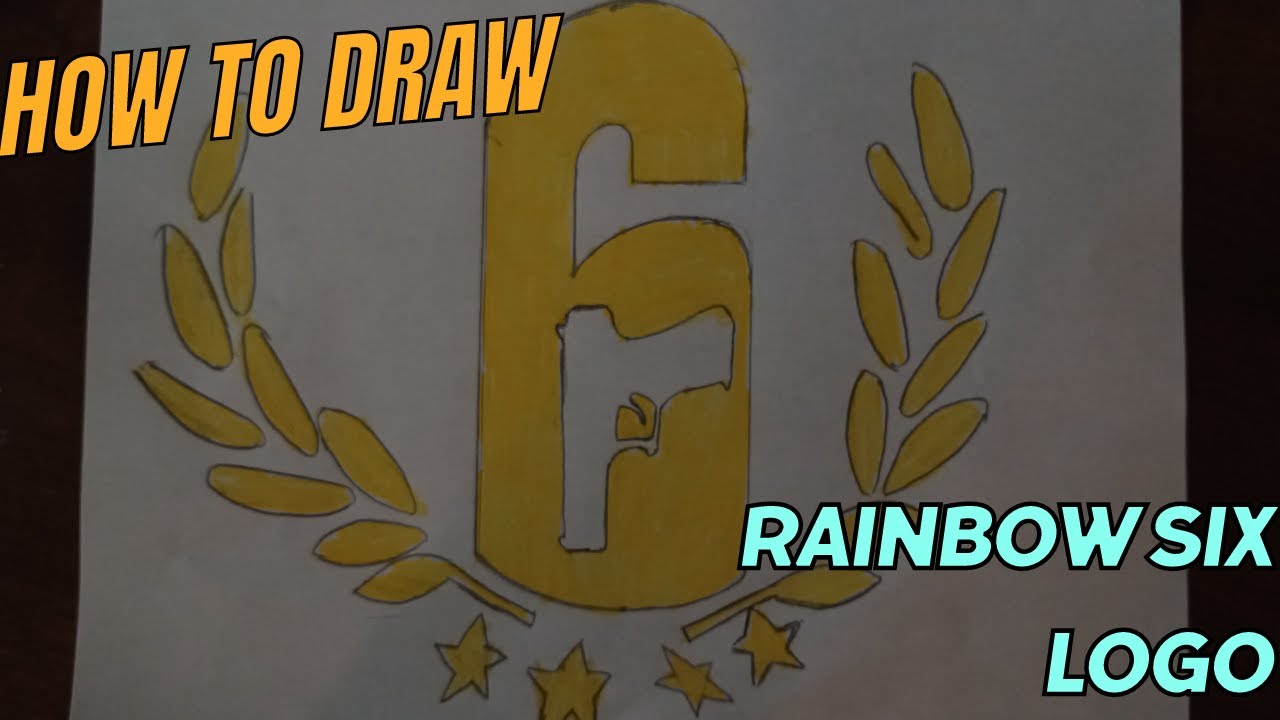 How To Draw The Rainbow Six Siege Logo - YouTube
