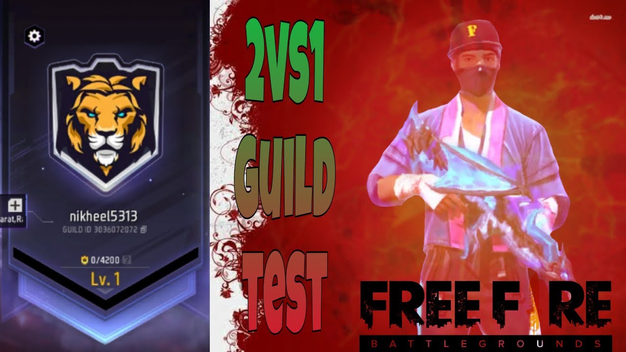 Free Fire Me 1vs2 Guild Test - YouTube