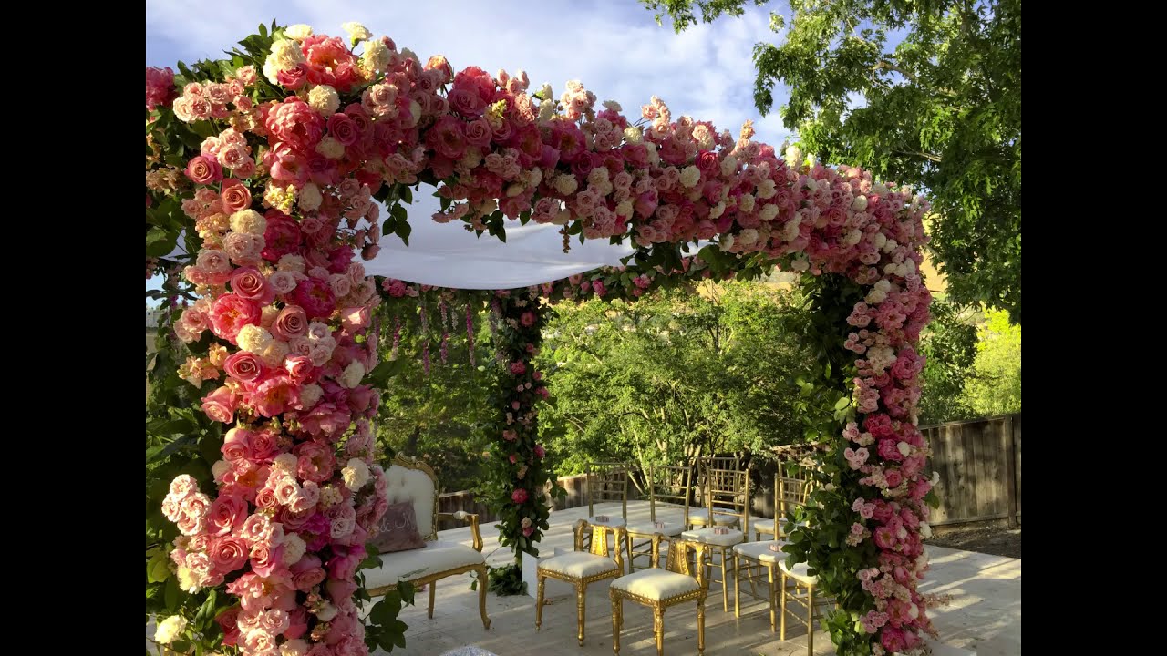 Wedding Flower Setup - Mandap Decor - YouTube