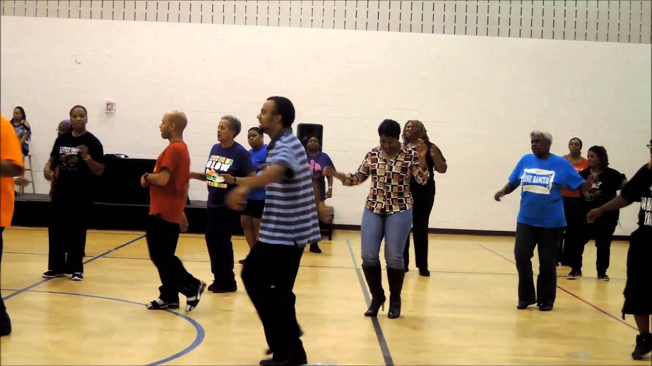 Black Men Line Dancing Part II - YouTube