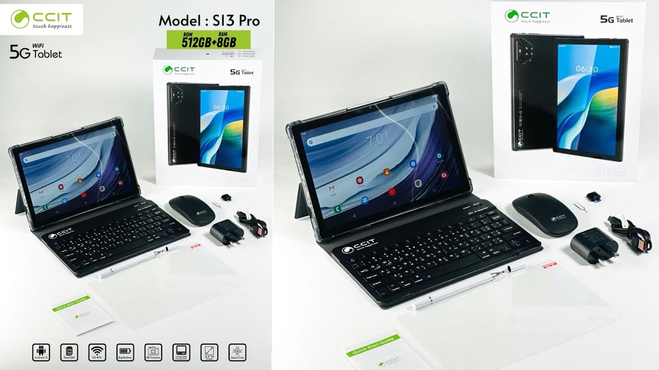 S13 Pro 5G 10.1 Inch Tablet PC Dual Sim 8GB RAM 512GB ROM 5800mAh ...