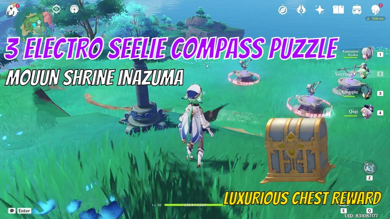 3 Electro Seelie Compass Puzzle - Mouun Shrine Inazuma | Genshin Impact ...