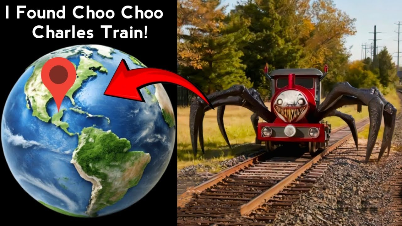 😱😶‍🌫️ I Found Choo Choo Charles Train in google maps and google earth # ...