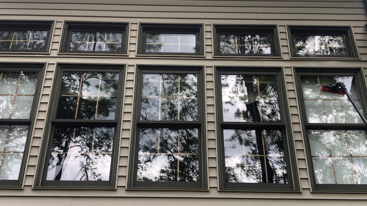 Exterior Window Cleaning w/ Pure Water Method - YouTube