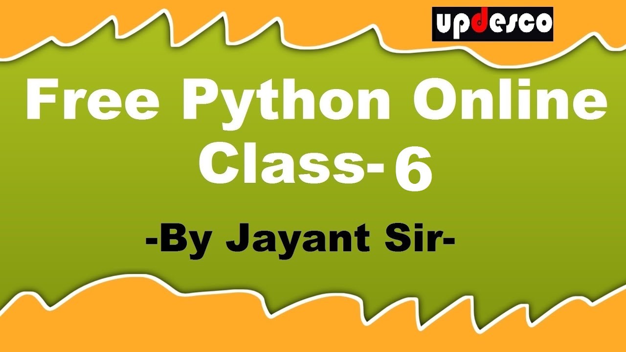 Python Online Class-6 | पाइथन ऑनलाइन क्लास-6 - YouTube