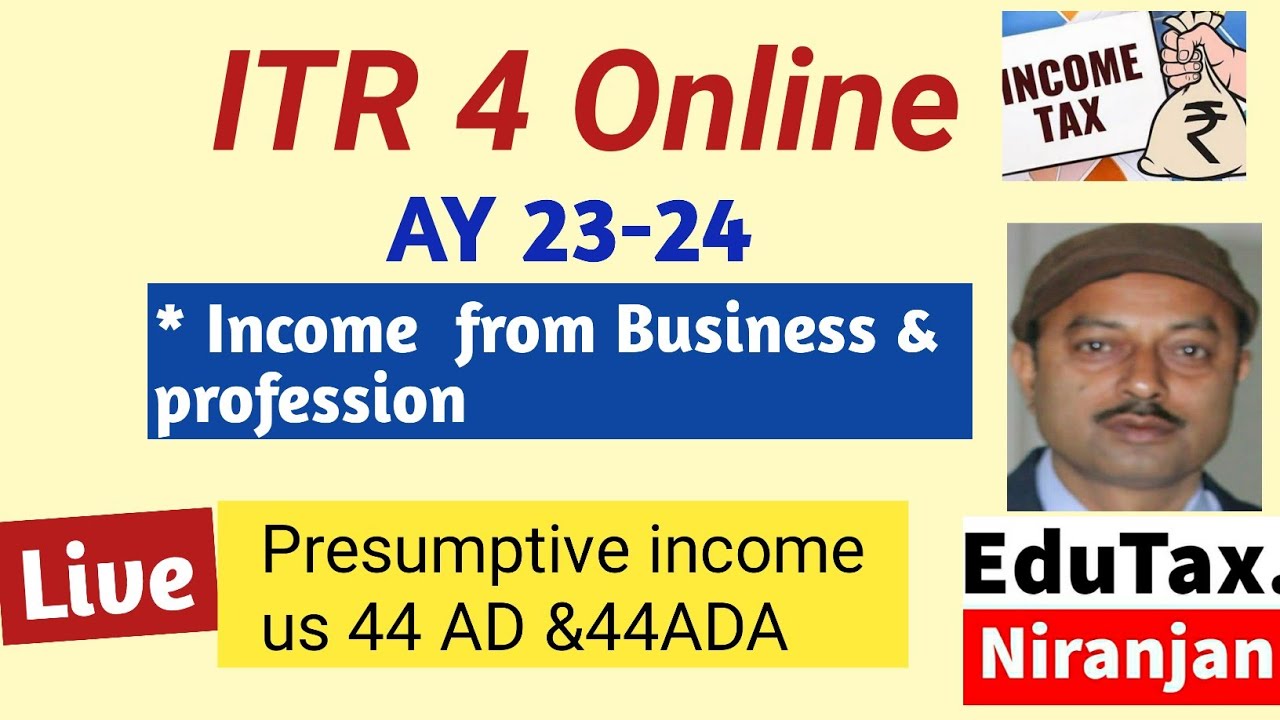 ITR 4 Filing Online AY 23-24 | How to file ITR 4 for Business ...