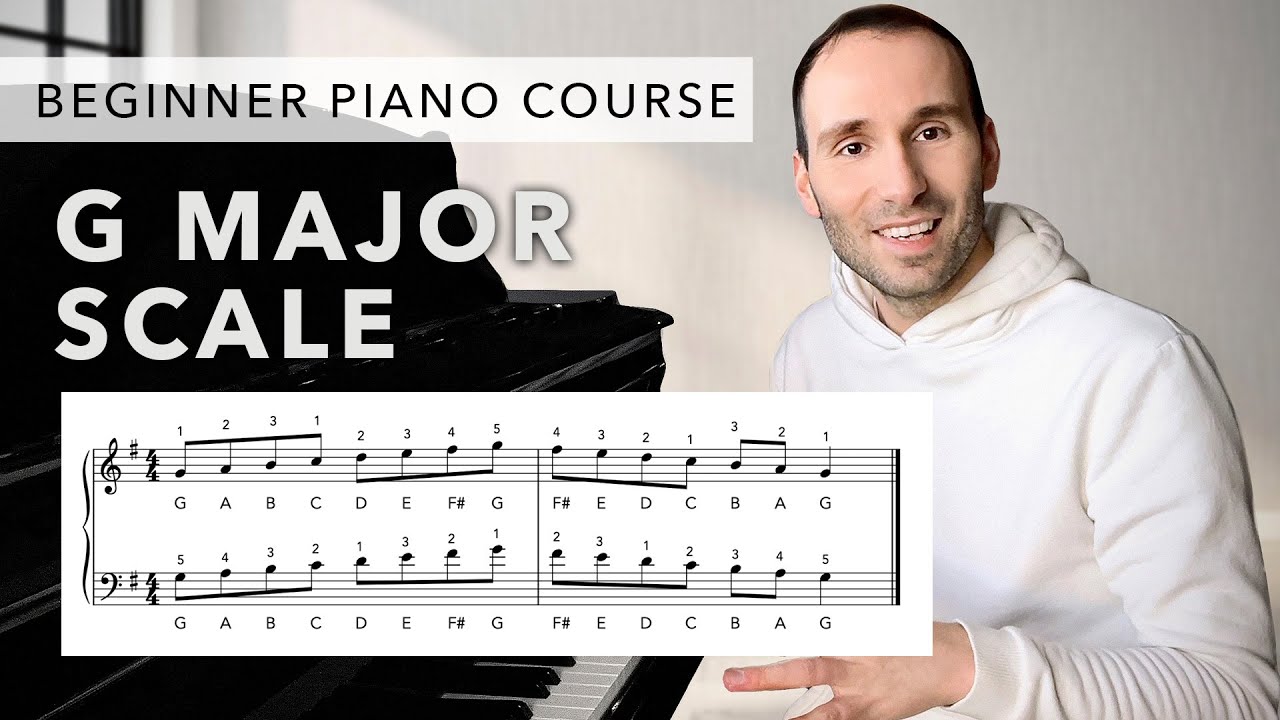 Beginner Piano Course Level 2 | 31. The G major Scale & Key Signatures ...
